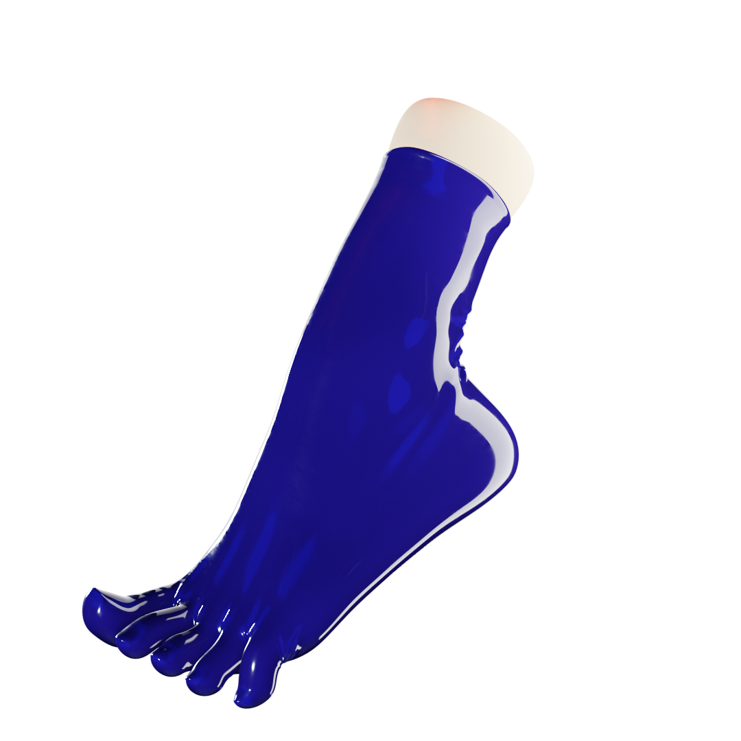UNIQDSN Cobalt Blue Toe Socks (Ankle High) ラバー 5本指 ソックス コバルトブルー ...